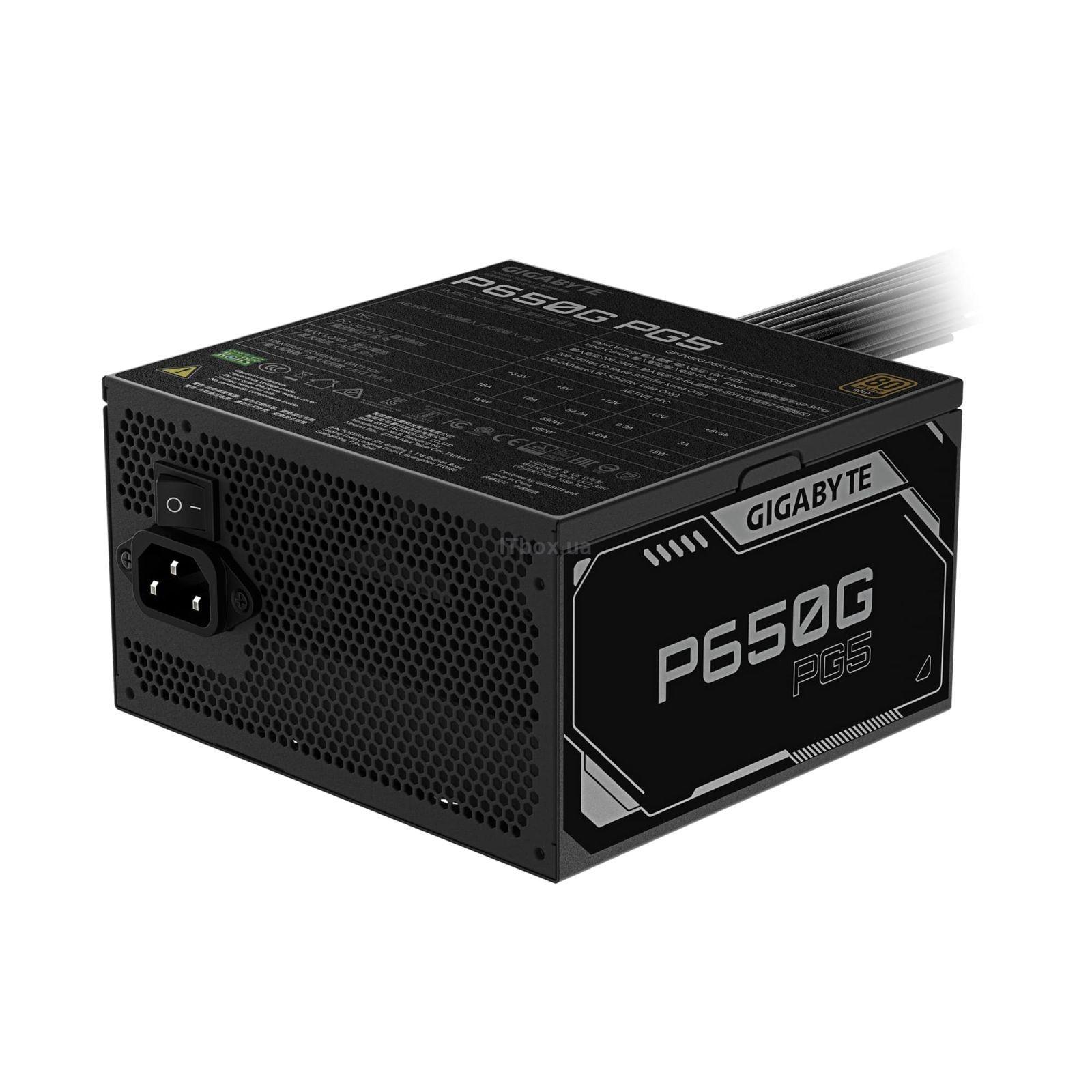 GIGABYTE 650W GP-P650G PG5 ⏩ Купити Блок живлення GIGABYTE 650W | ITbox